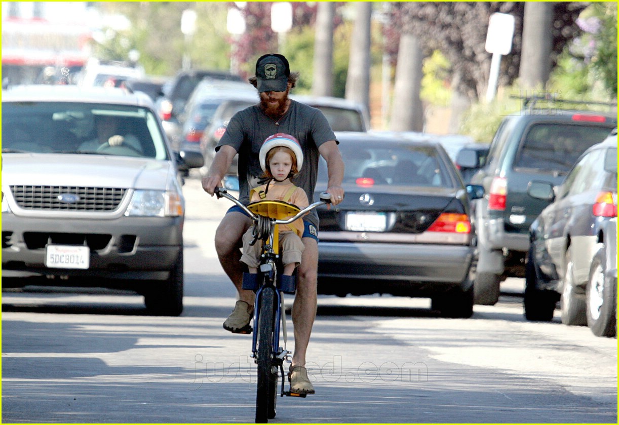 Danny Moder: Father and Son Cycling!: Photo 466021 | Celebrity Babies ...