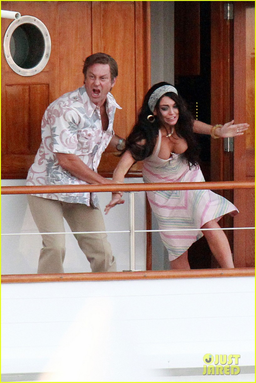 Lindsay Lohan: 'Liz & Dick' Fight Scene with Grant Bowler: Photo ...