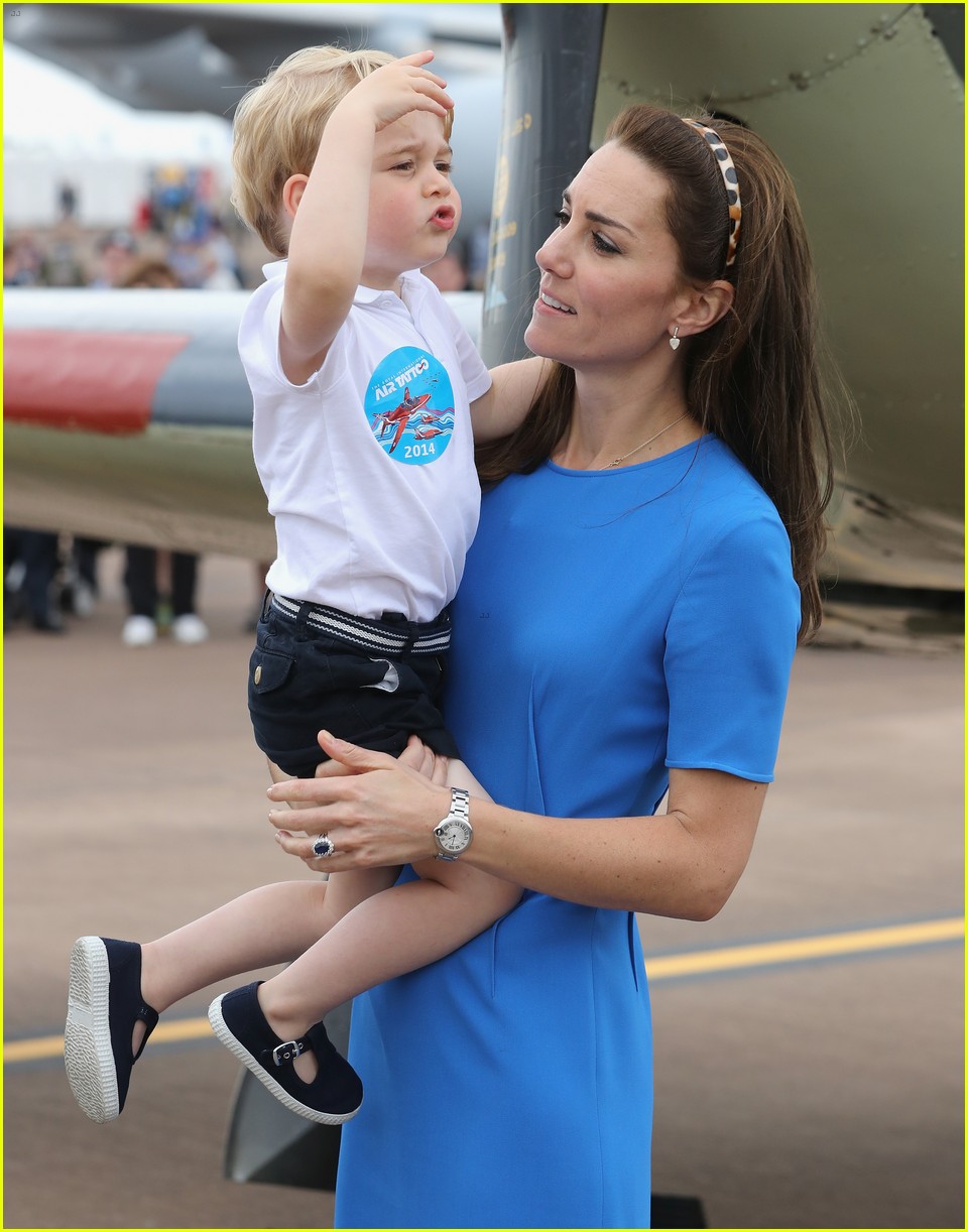 Kate Middleton & Prince George Share Cute Moments at Royal Air Show ...