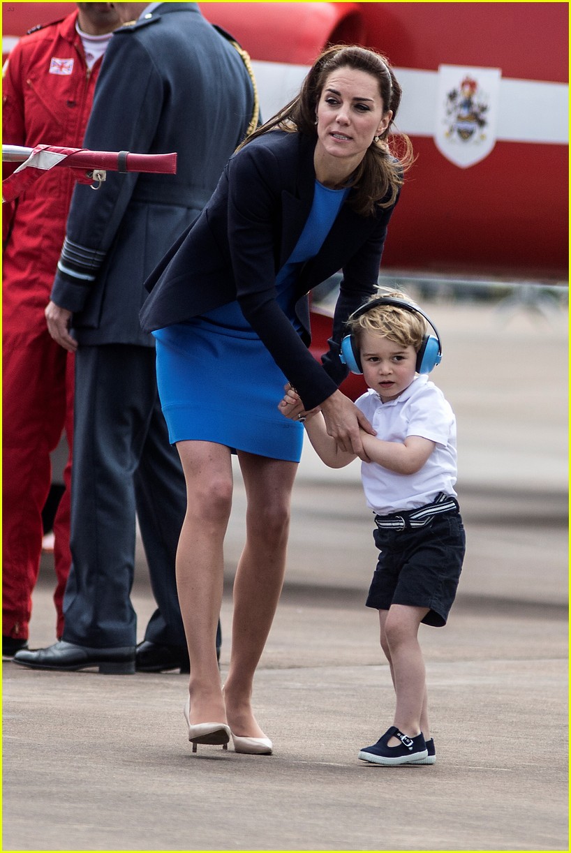 Kate Middleton & Prince George Share Cute Moments at Royal Air Show ...