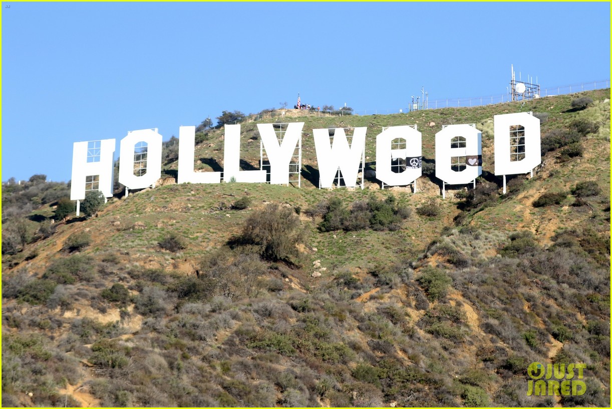 Someone Turned the Hollywood Sign Into the 'Hollyweed' Sign: Photo ...