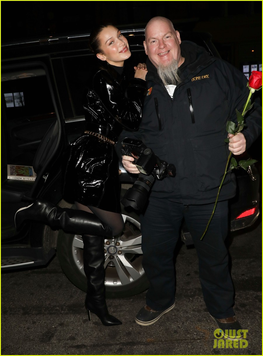 Bella Hadid Gives Roses to the Paparazzi on Valentine's Day!: Photo ...
