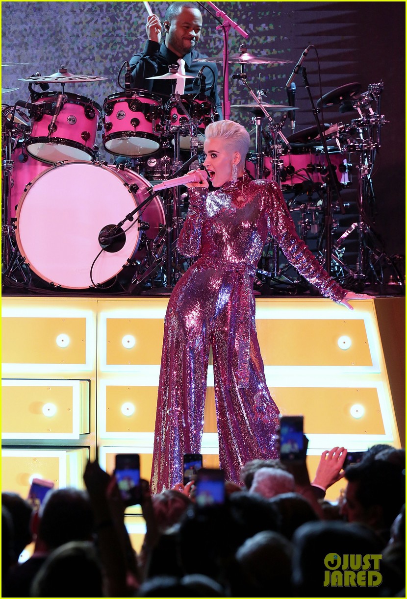 Katy Perry Wears Sheer Dress, Performs at Oscars Viewing Party!: Photo ...