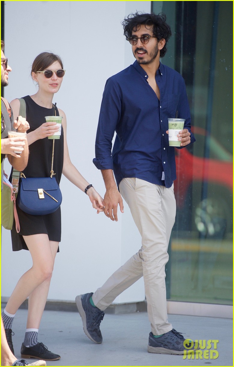 Dev Patel & Girlfriend Tilda Cobham-Hervey Hold Hands for Smoothie Run ...