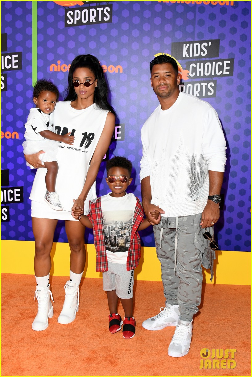 Ciara & Russell Wilson Take Their Children to the Nickelodeon Kids ...