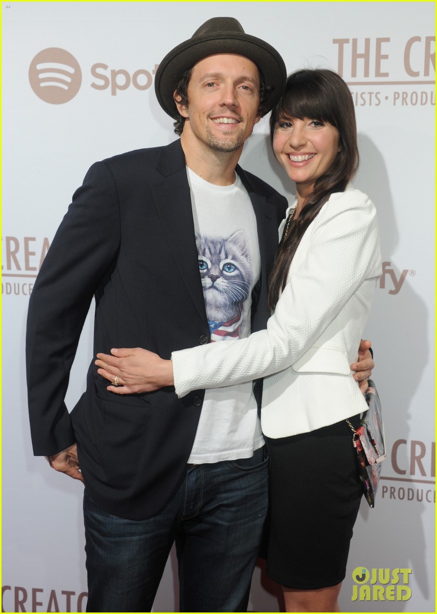 Singer Jason Mraz And Wife Christina Carano Arrive At The