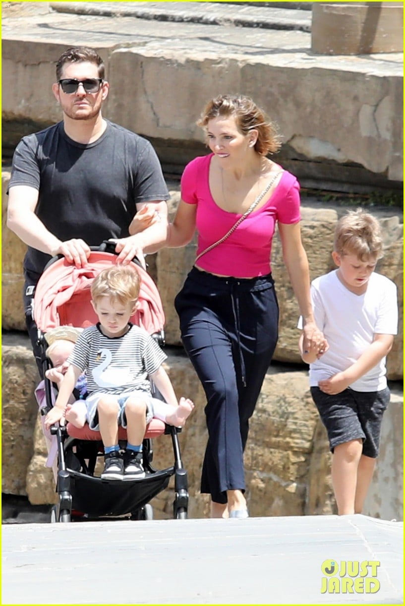 Michael Buble & Wife Luisana Take Family Trip to Italy with Their 3 ...