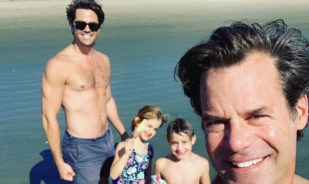 Andrew Rannells & Boyfriend Tuc Watkins Show Off Hot Bodies at the ...