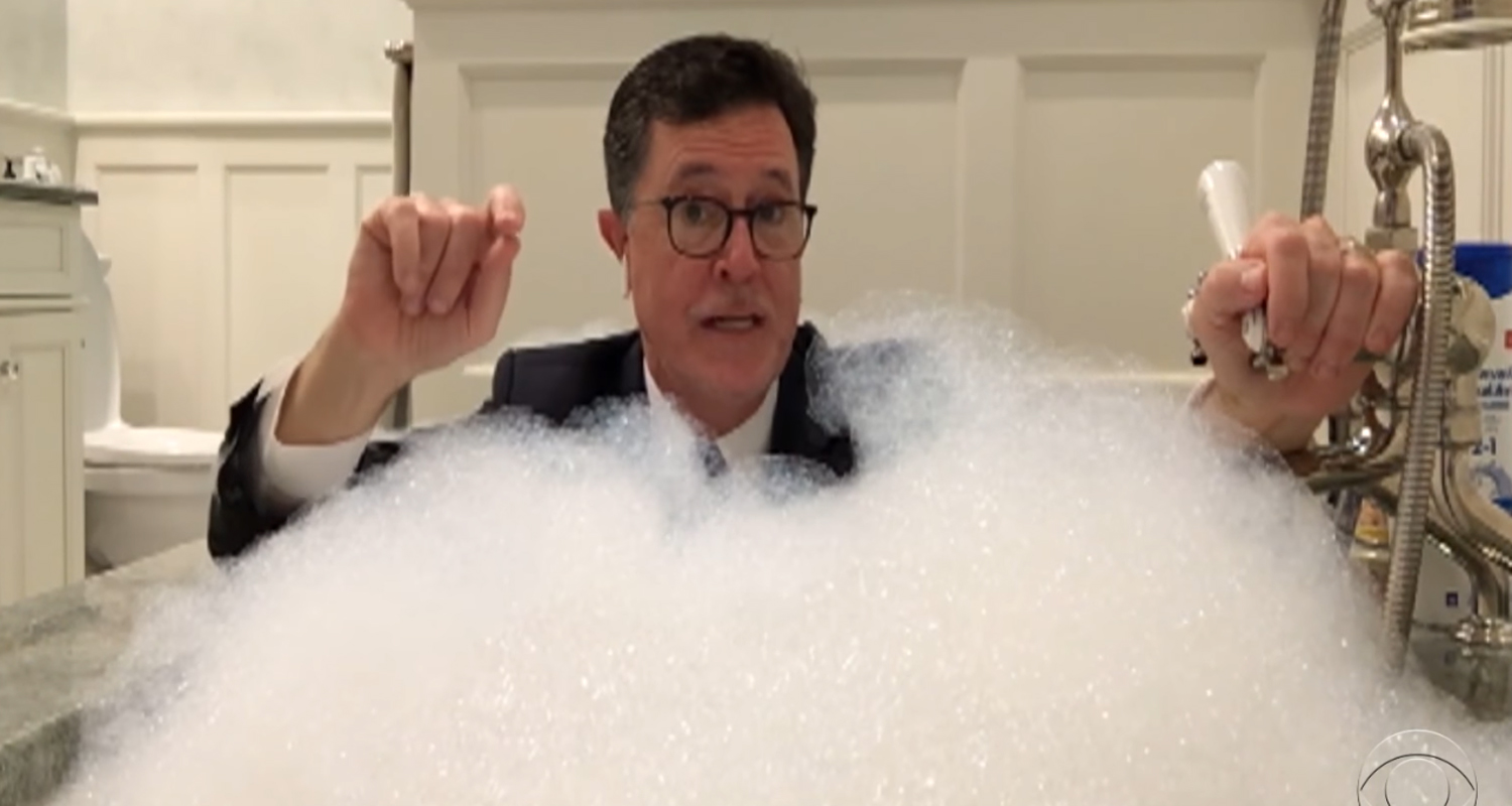 Stephen Colbert Delivers Social Distancing ‘Late Show’ Monologue From ...